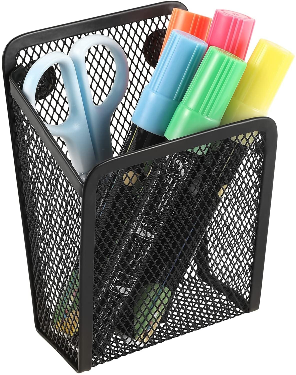 Casewin 1 Pcs Magnetic Pencil Holder,Mesh Stainless Steel Pen Basket ...