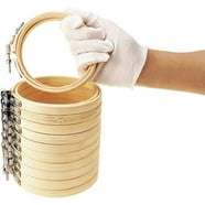 Casewin 1 Pieces 4 Inch Embroidery Hoops Bamboo Circle Cross Stitch ...