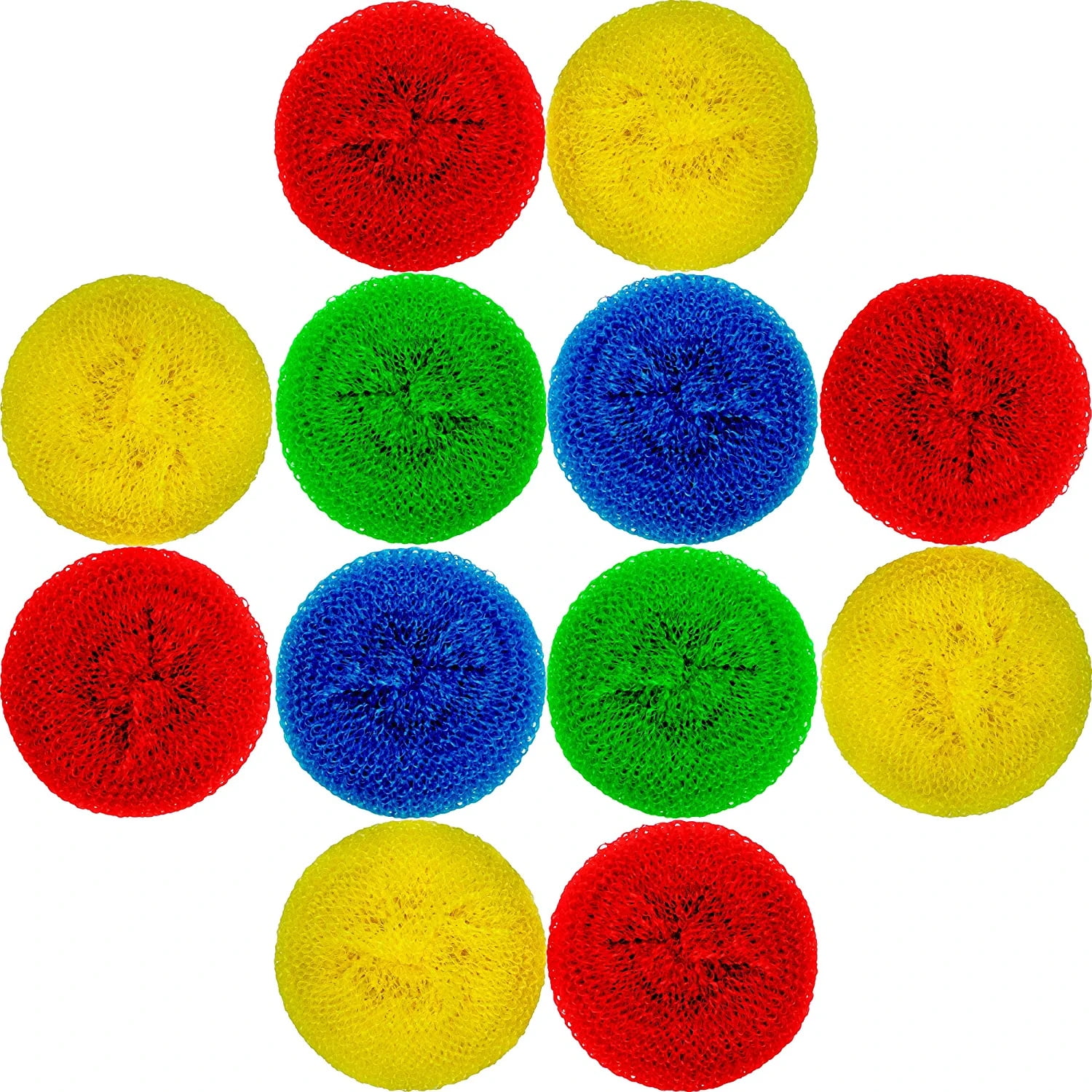 Casewin 12pcs Mesh Scourers, Premium Non-Scratch Plastic Scourers ...