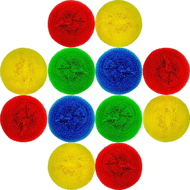 Casewin 12pcs Mesh Scourers, Premium Non-Scratch Plastic Scourers ...