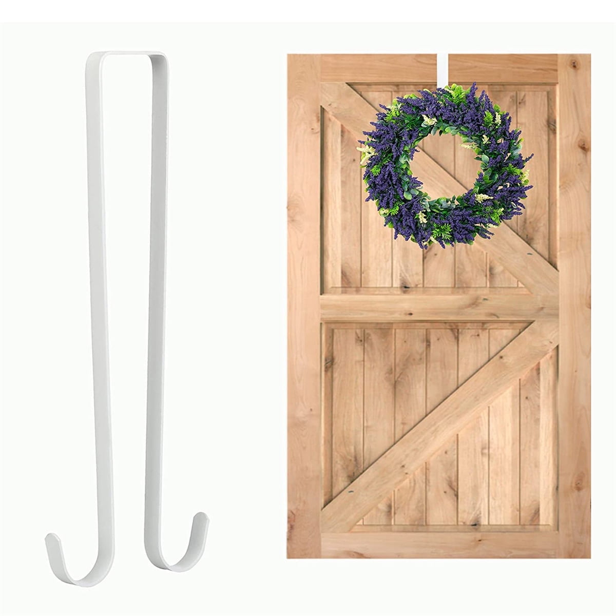 Casewin 15-inch Double-Sided Wreath Hook on The Door-Large Wreath for ...