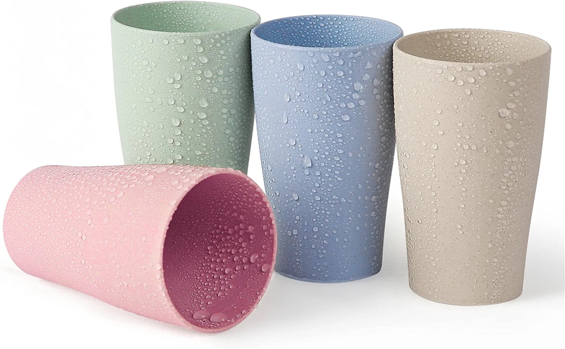 Casewin Wheat Straw Cups, 17oz Unbreakable Reusable Tumblers, Stackable ...