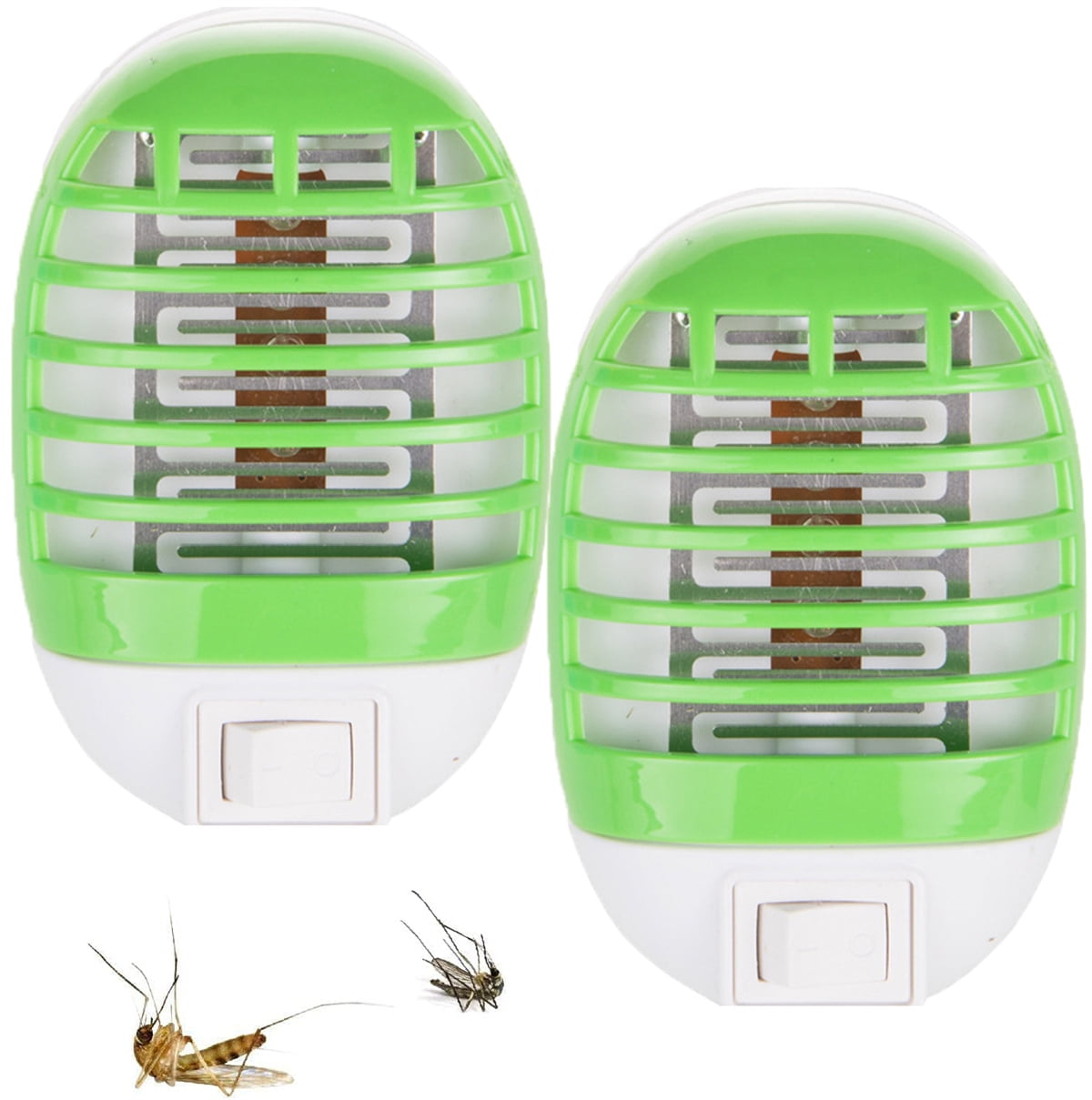 Casewin 2 Pcs Green Bug Zapper Plug in Mosquito Zapper Killer Mosquito ...