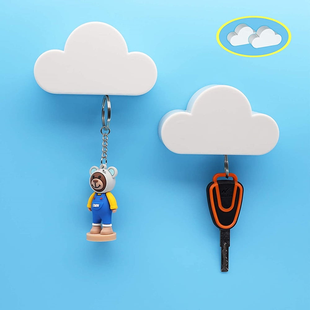 Casewin 2 Pieces Cloud Key Holder Magnetic Key Rack Organizer Keychains ...