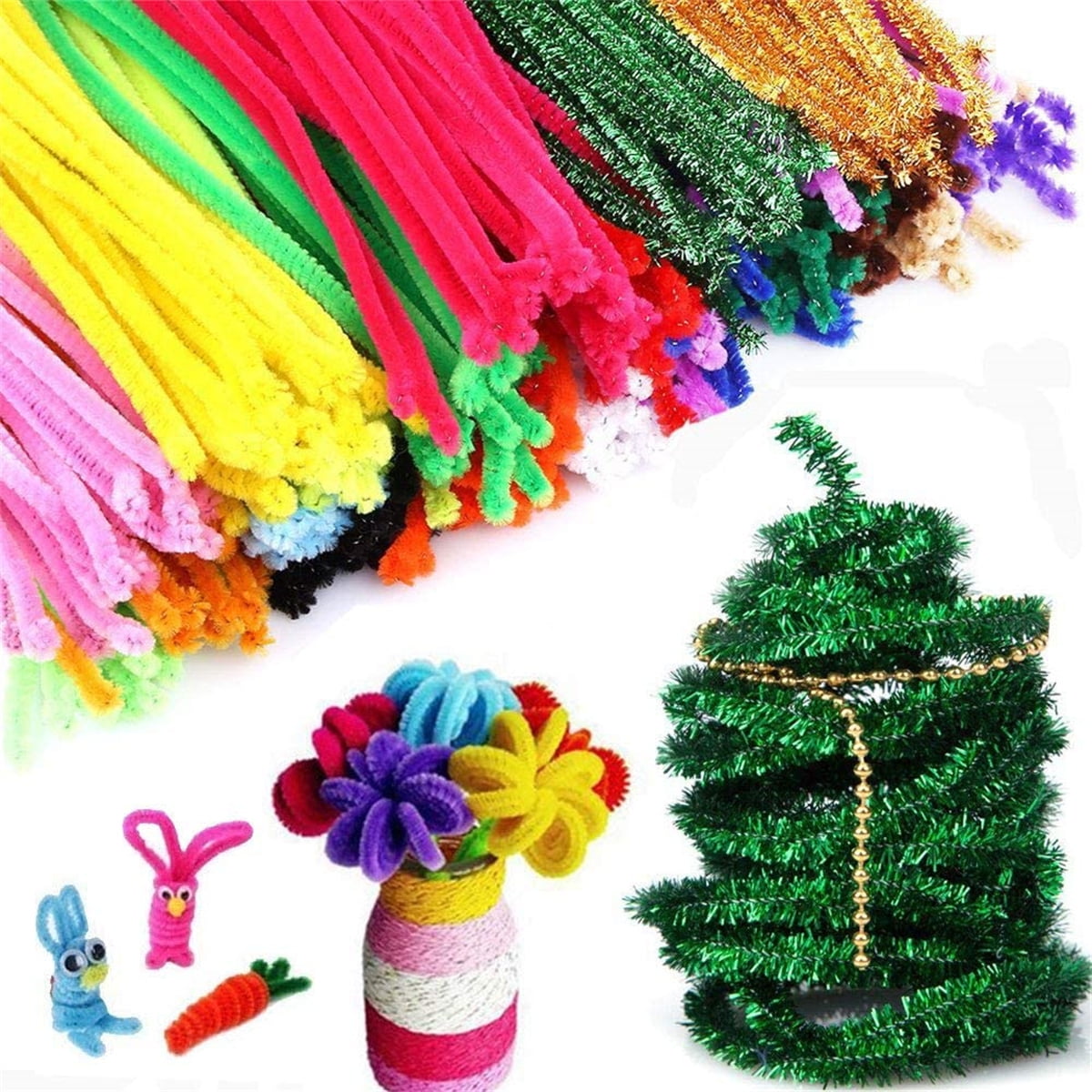 Casewin 200 Pieces Pipe Cleaners Craft Set, Including Pipe Cleaners ...