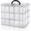 Casewin 3-Tier Stackable Organizer Box, 30 Adjustable Compartments for ...