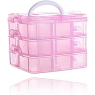 Casewin 3 Tier Transparent Plastic Stackable Storage Box - Adjustable ...