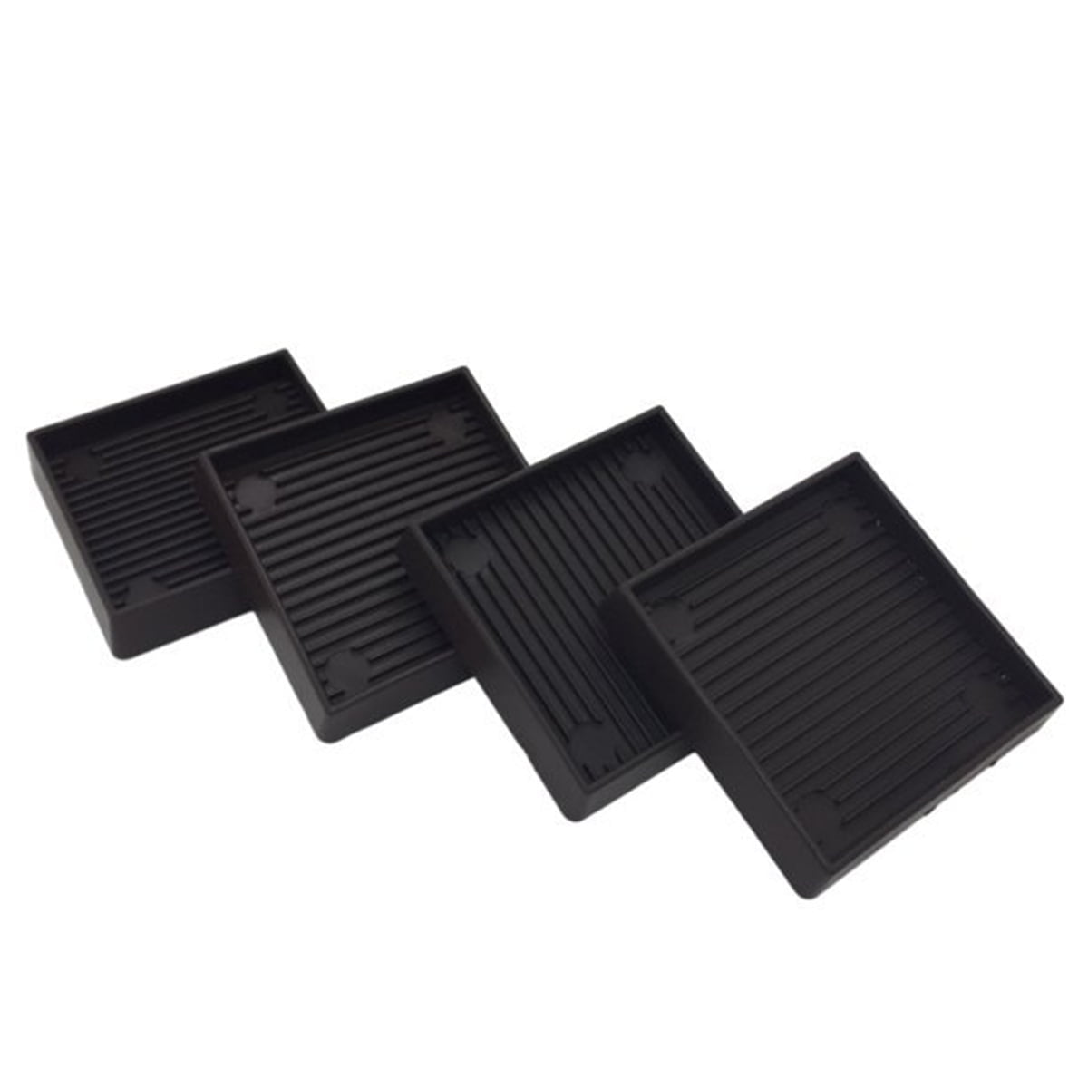 Casewin 3X3 Caster Cups, Square Rubber Furniture Cups with Anti-Sliding ...