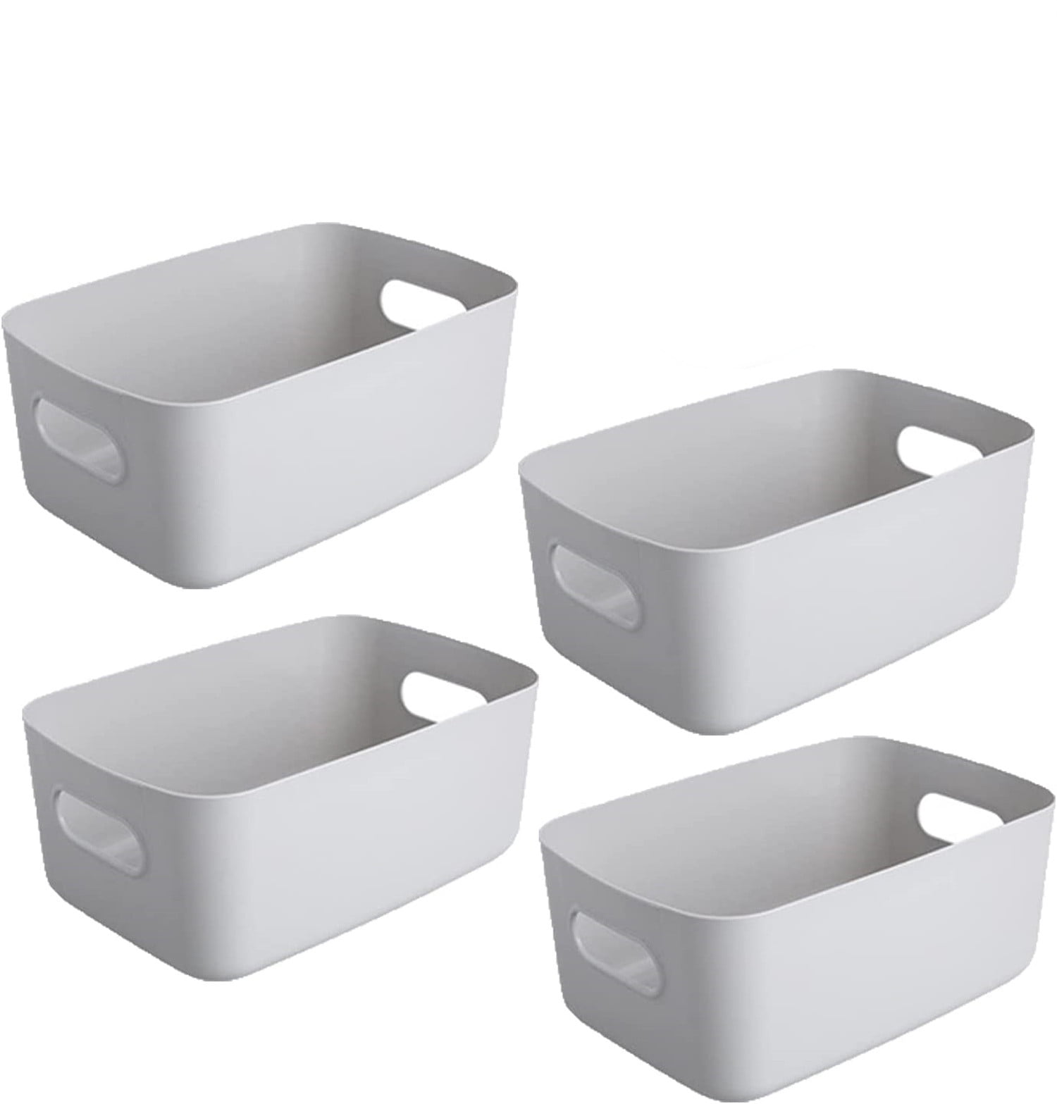 Casewin 4 Pack Small Plastic Portable Storage Container Bin with ...