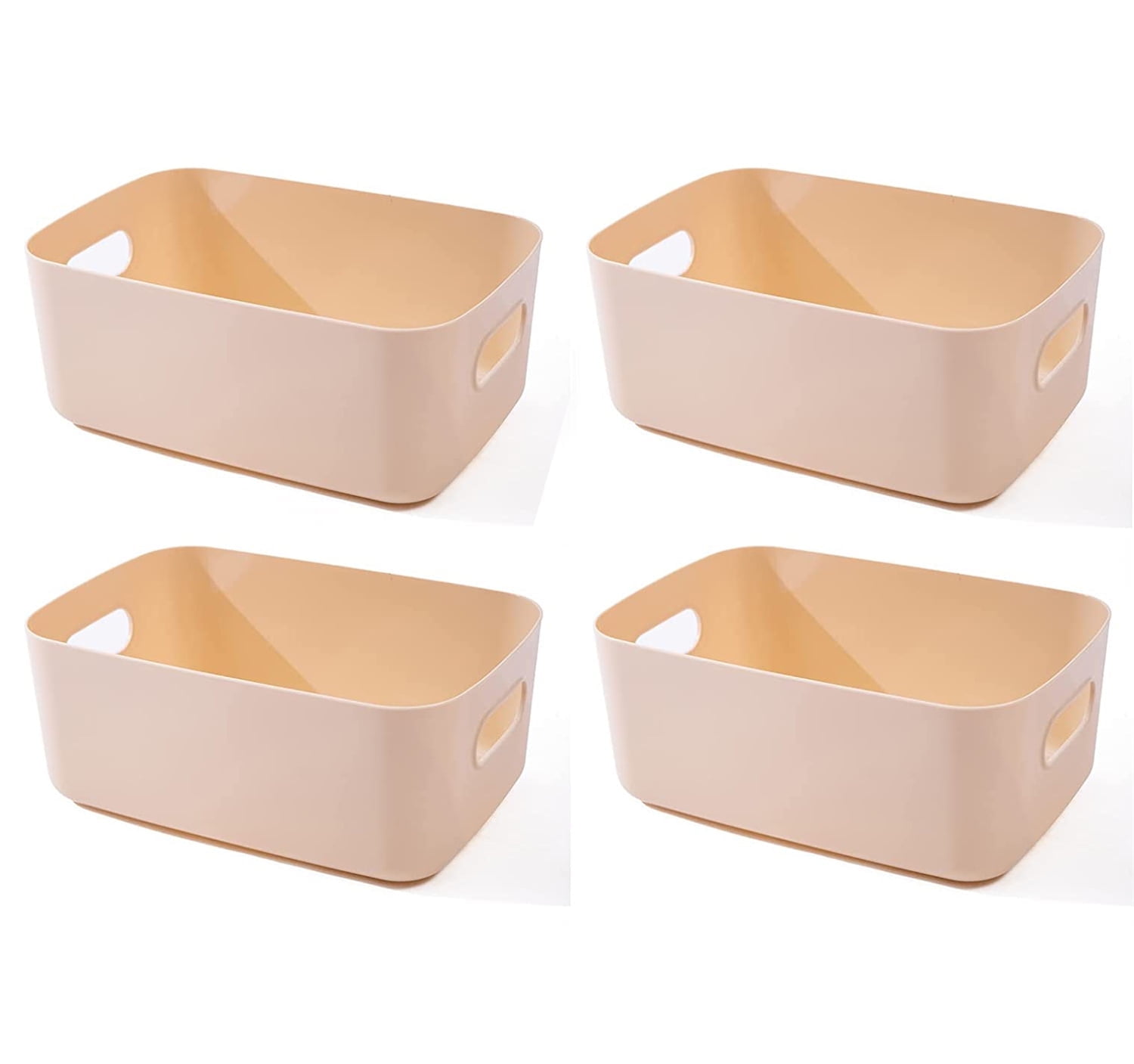 Casewin 4 Pcs Plastic Storage Basket Bathroom Shelf Baskets Kitchen ...