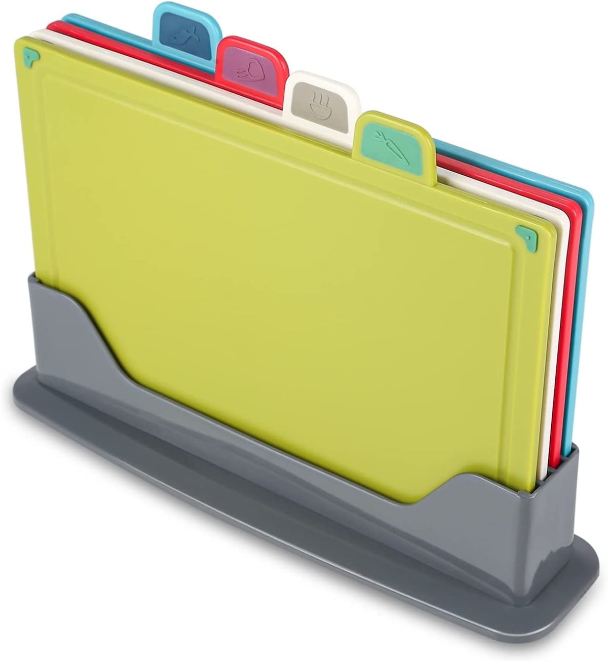 Casewin 4-Piece Plastic Cutting Boards,Colors Multicolor Kitchen ...