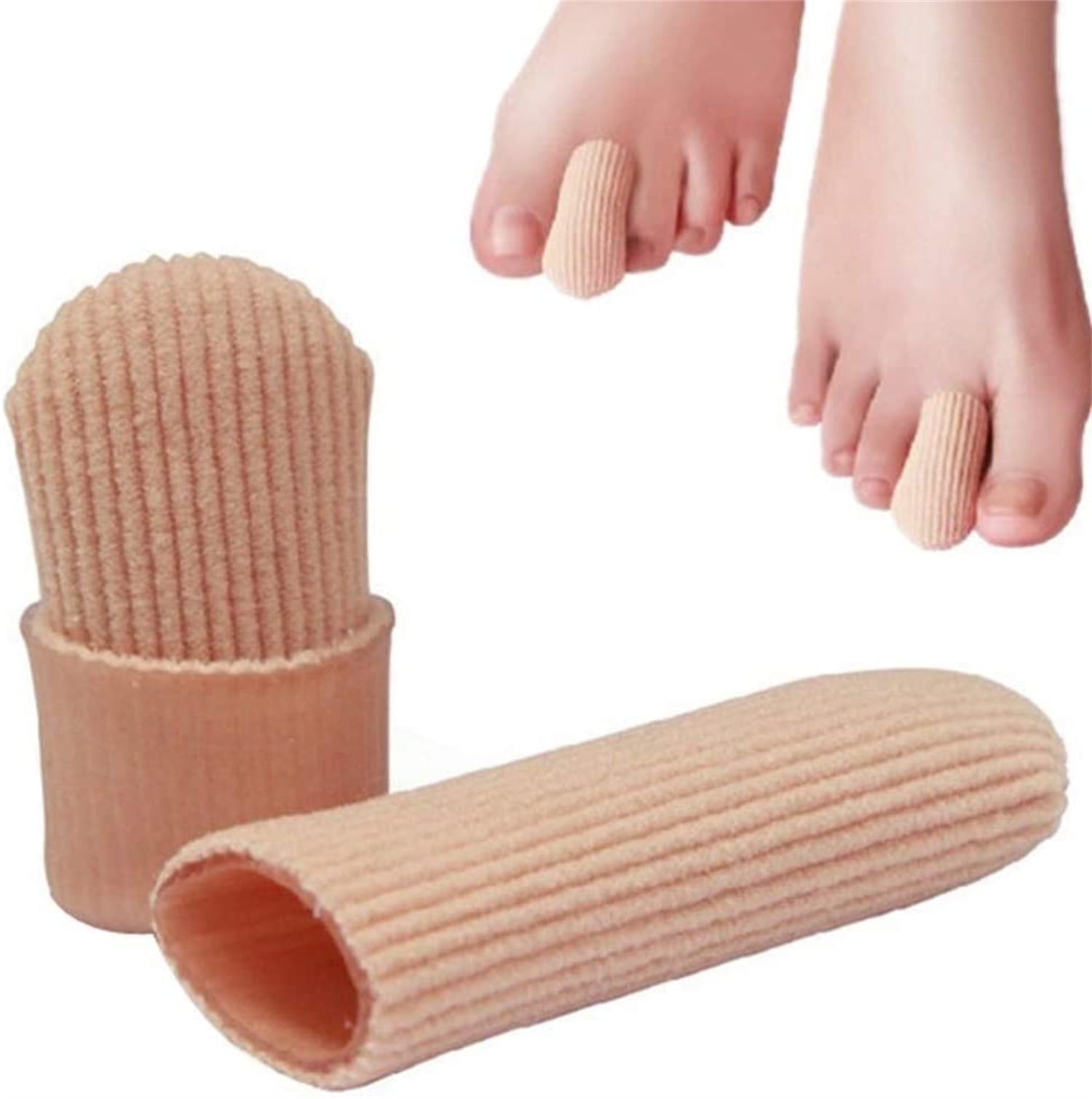 Casewin 4 Pieces Toe Tubes Sleeves, Toe Protectors, Toe Bandages with ...