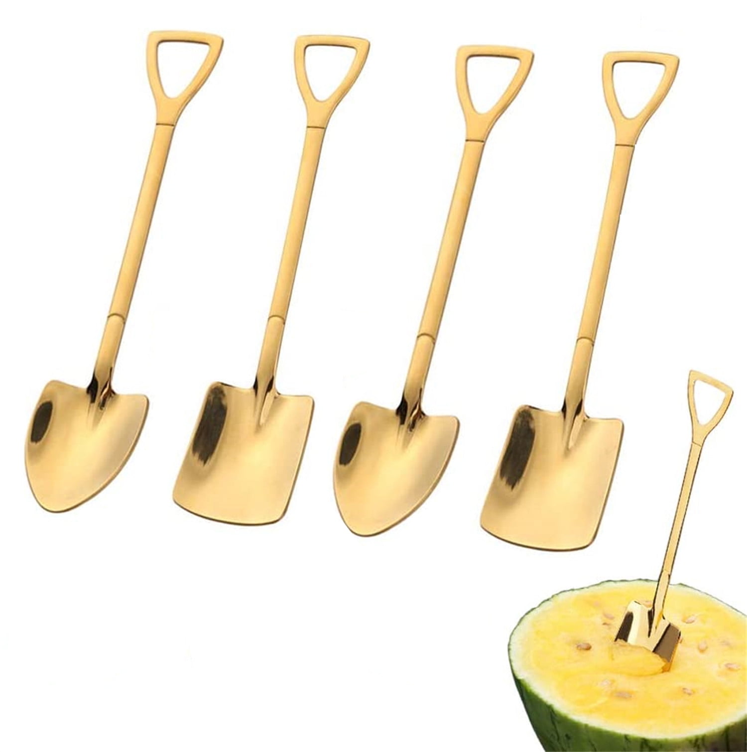 Casewin 4 Stainless Steel Shovel Spoons Spade Spoon, Shovel-Shaped ...