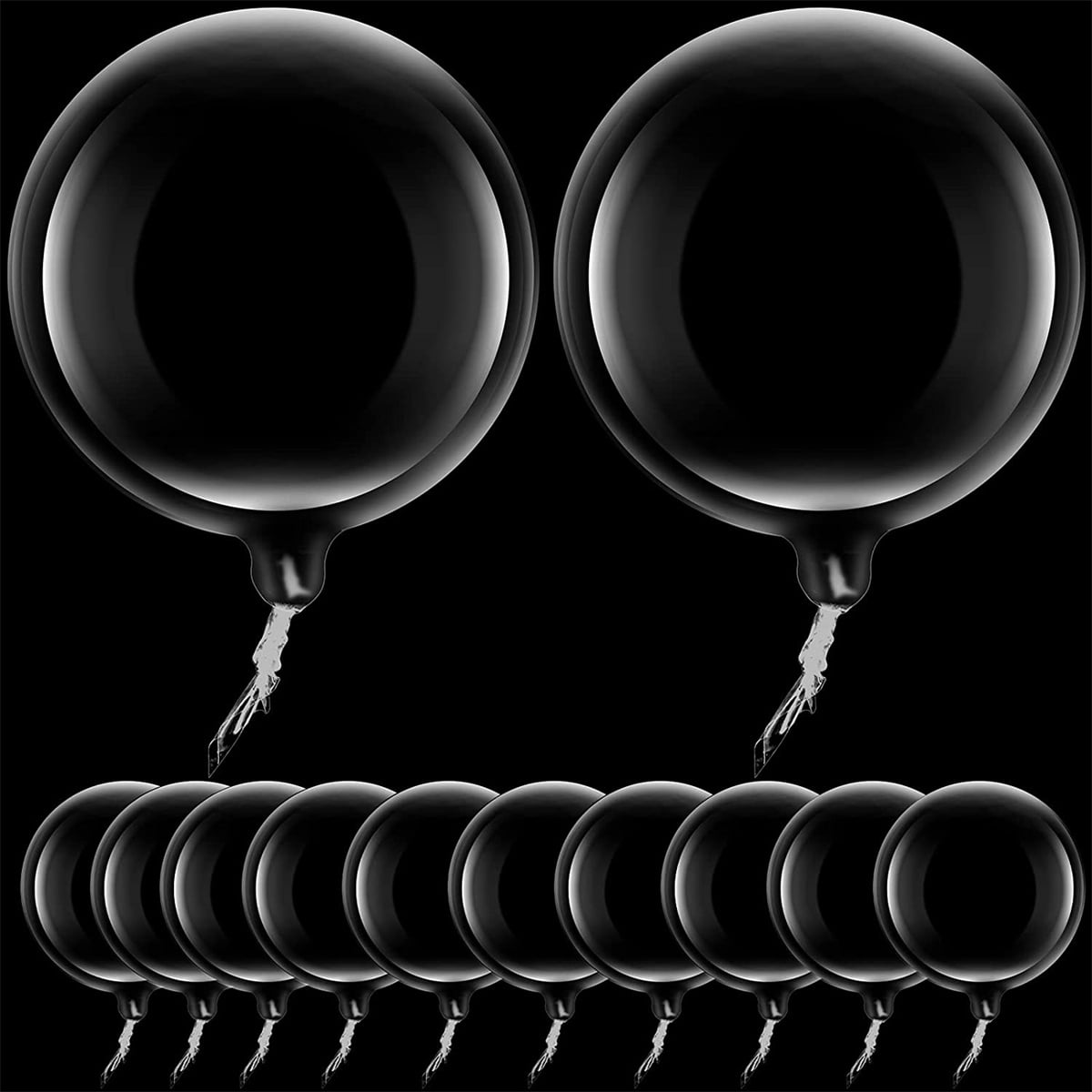 Casewin 50-Pack 20" Crystal Clear Bobo Balloons - Large Transparent ...