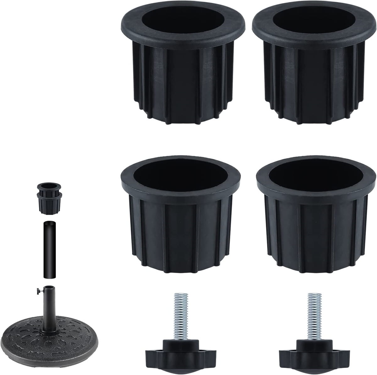 Casewin 6 Pcs Umbrella Base Stand Replacement Parts, Patio Umbrella ...
