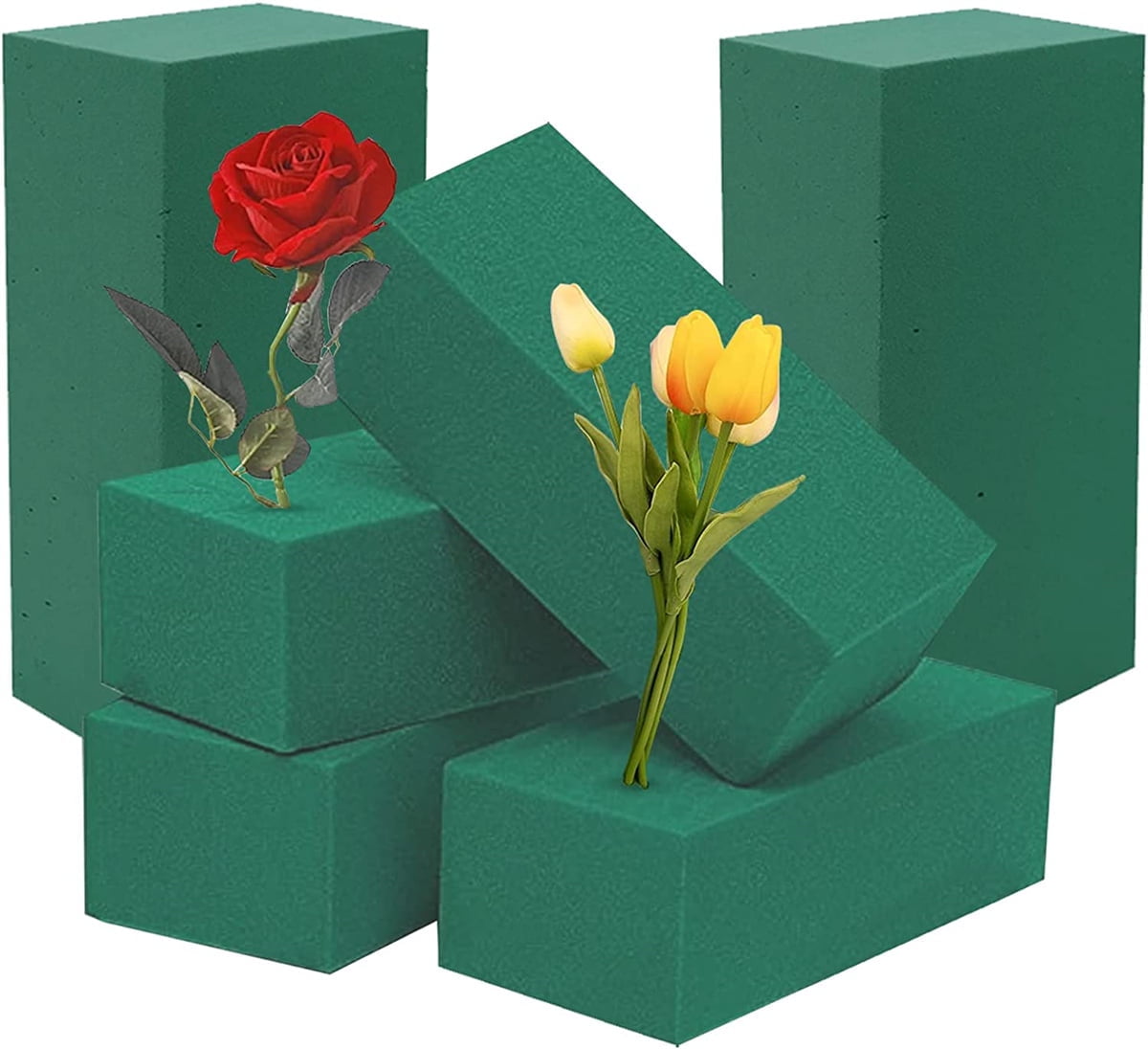 Casewin 6 Wet Floral Foam Blocks for Fresh Flower Bouquet - Florists ...