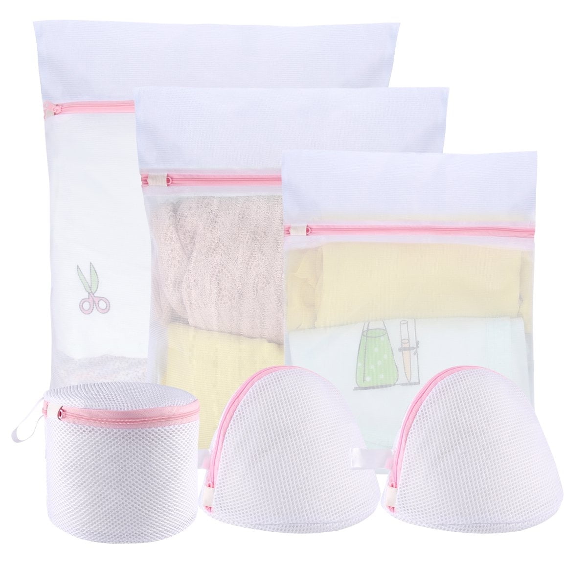 Casewin 6PCS Mesh Laundry Bags, Bra & Small Clothes Washer, Washable ...