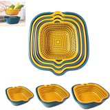 Casewin 6PCS Kitchen Colander Strainer Set Vegetable Washing Baskets ...