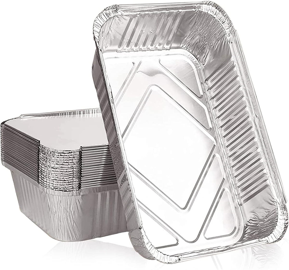 Casewin Aluminum Foil Pans(50 Pack) -12*8 in Tin Foil Pans with High ...