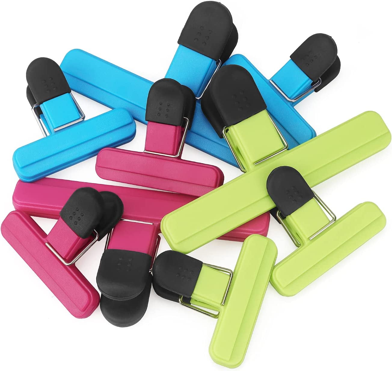 Casewin Bag Clips 9 Pack 3 Assorted Bright Colors Clips for ...