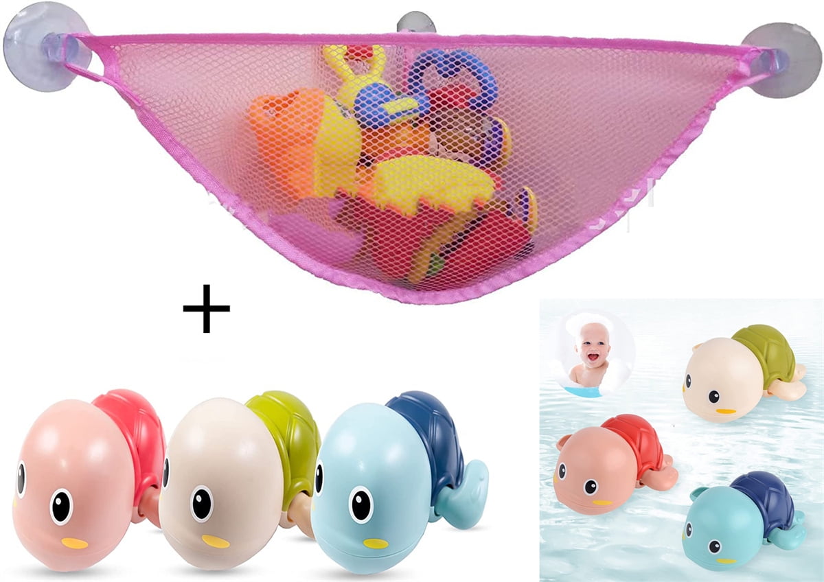 Casewin Bathtub Toy Storage Organizer with 3 Strong Suction Cups ...
