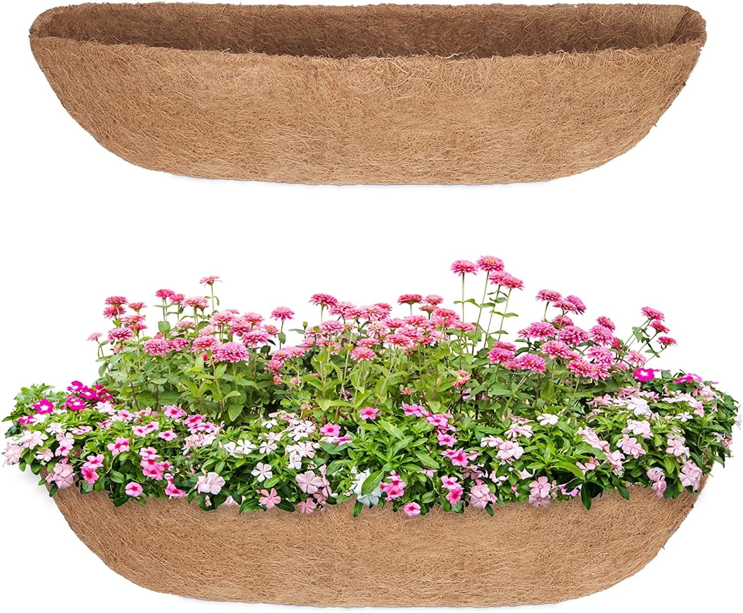 Casewin Coco Liner Trough, 48 Inch Natural Fiber Flower Plant Hangers ...