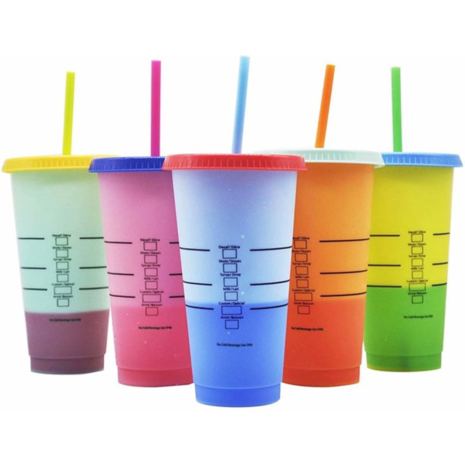 Casewin Color Changing Tumbler 24OZ | Color Changing Cups 5-Pack ...