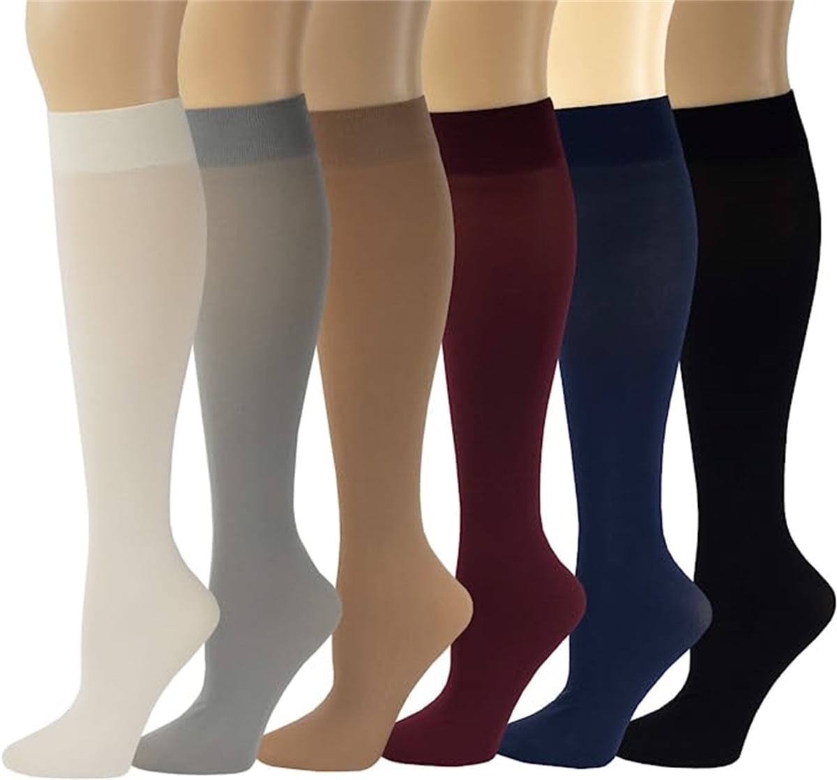 Casewin Compression Socks（6 Pair) for Women & Men Circulation 20-30mmhg ...