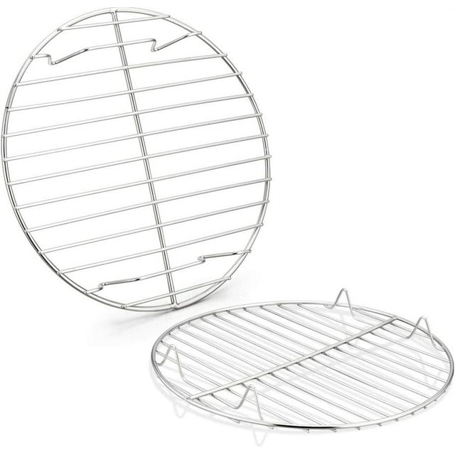 Casewin Cooling Rack with Legs Dia 9.5" Round Stainless Steel Barbecue ...
