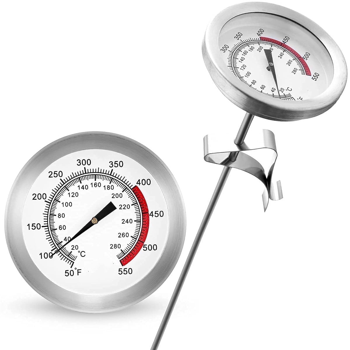 Casewin Deep Fryer Turkey Thermometer with Clip&7.87 inch, Stainless ...
