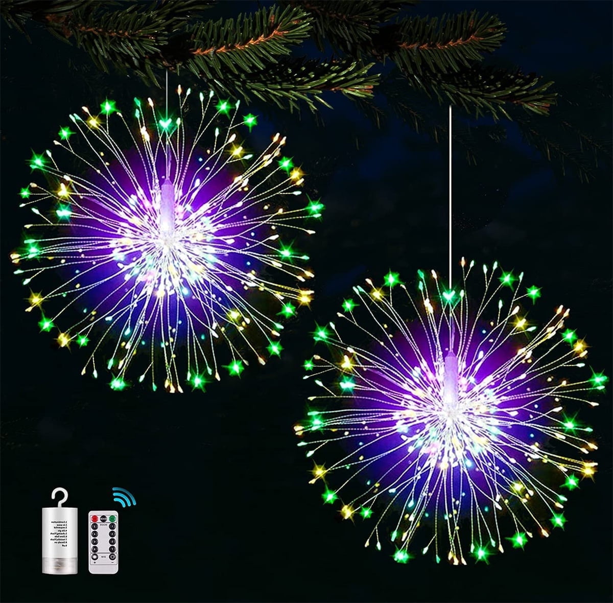 Casewin 200 LED Firework Lights, 8 Modes, Waterproof, Battery Powered ...