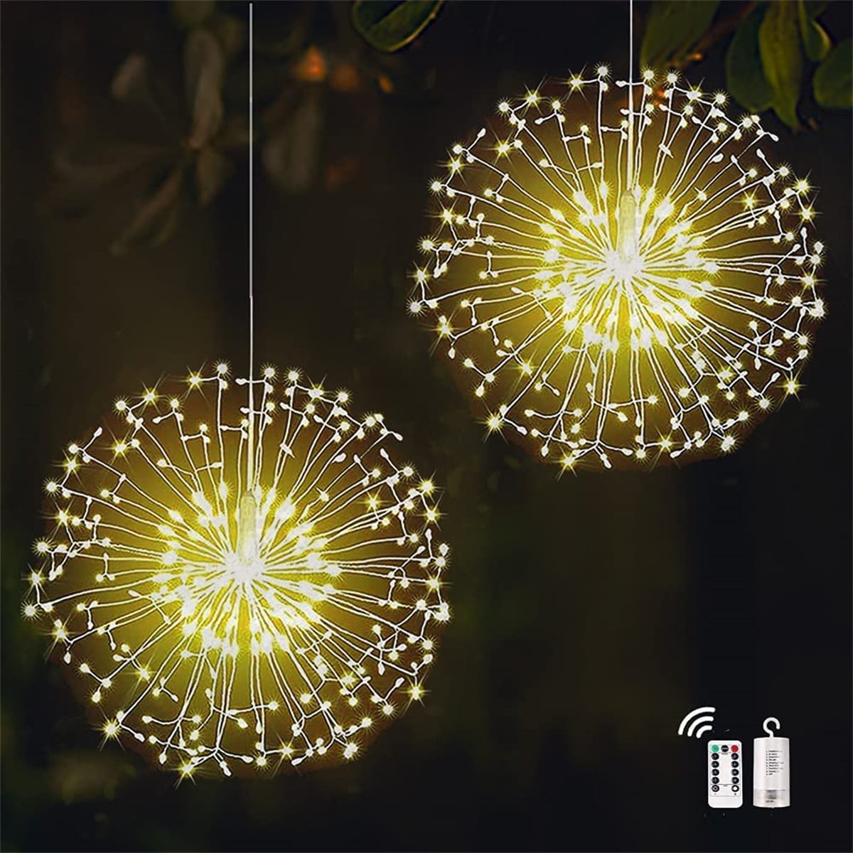 Casewin Firework Lights led Copper Wire Starburst String Lights 8 Modes ...