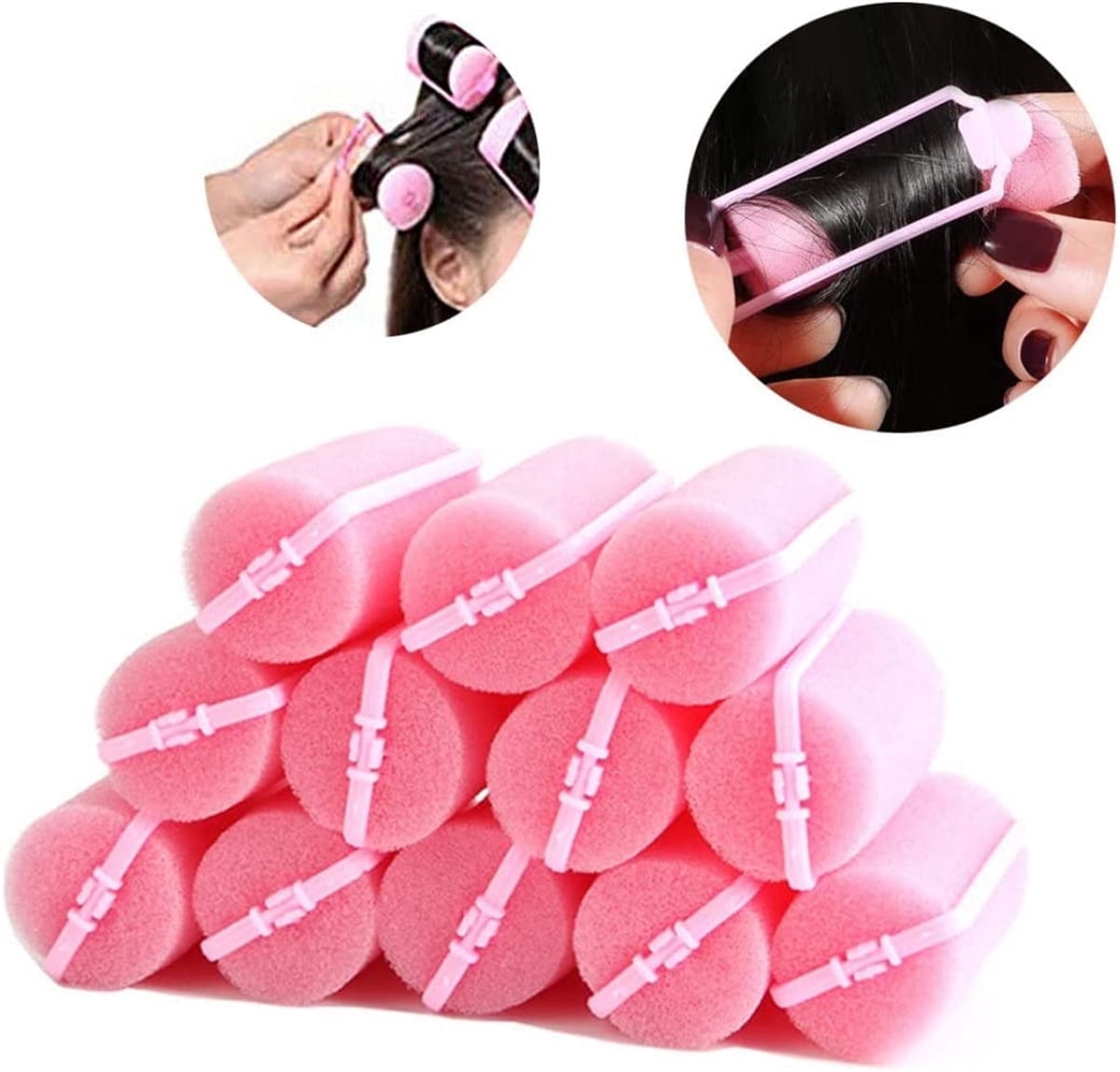 Casewin Foam Sponge Hair Rollers, 36 PCS Soft Curlers for Short Hair ...