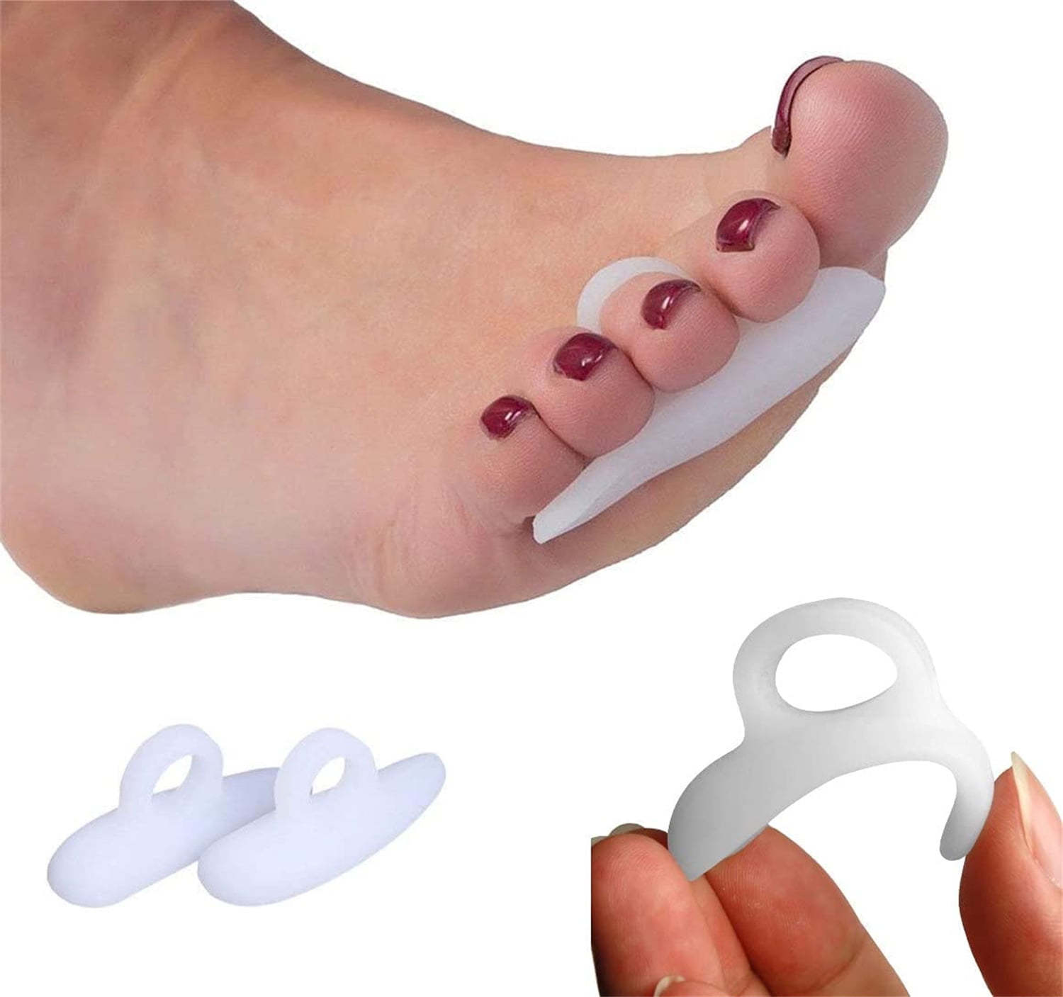 Casewin Hammer Toe Straightener Silicone Pads (4 Pair) - Corrector for ...