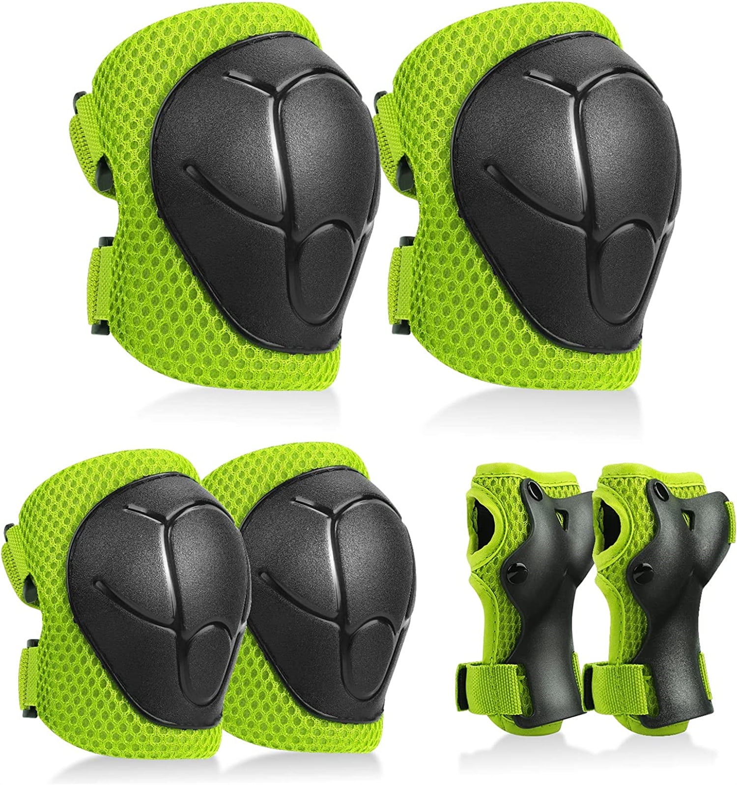 Casewin Kids Knee Pads Set,6 in 1 Kit Protective Gear Knee Elbow Pads with Adjustable Wrist ...