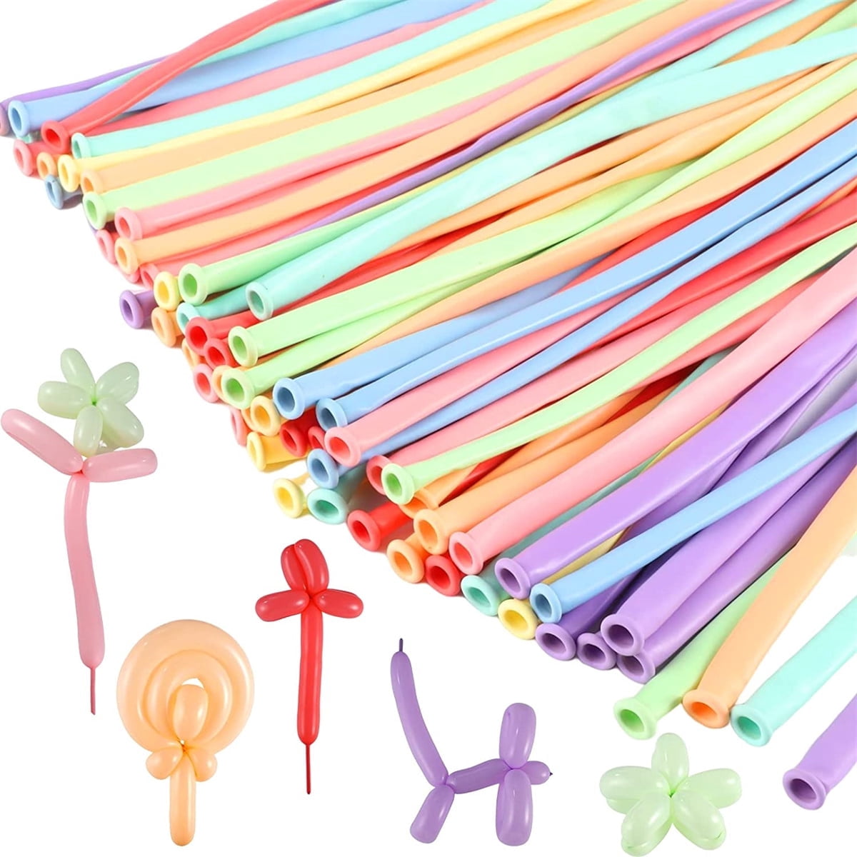 Casewin Long Balloons, 100PCS Premium 260Q Latex Twisting Magic ...