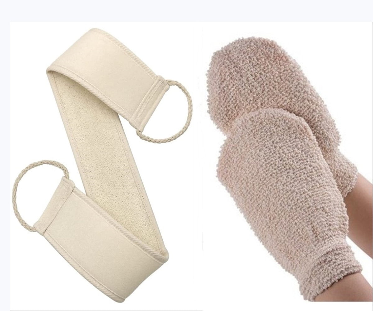 Casewin Loofahs Exfoliating Loofah Back Scrubber for Shower, Double ...