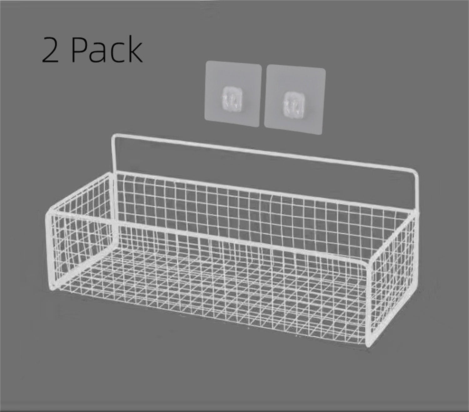 Casewin Metal Wire Basket with Wall Mount, 2 Pack - Portable Hanging ...