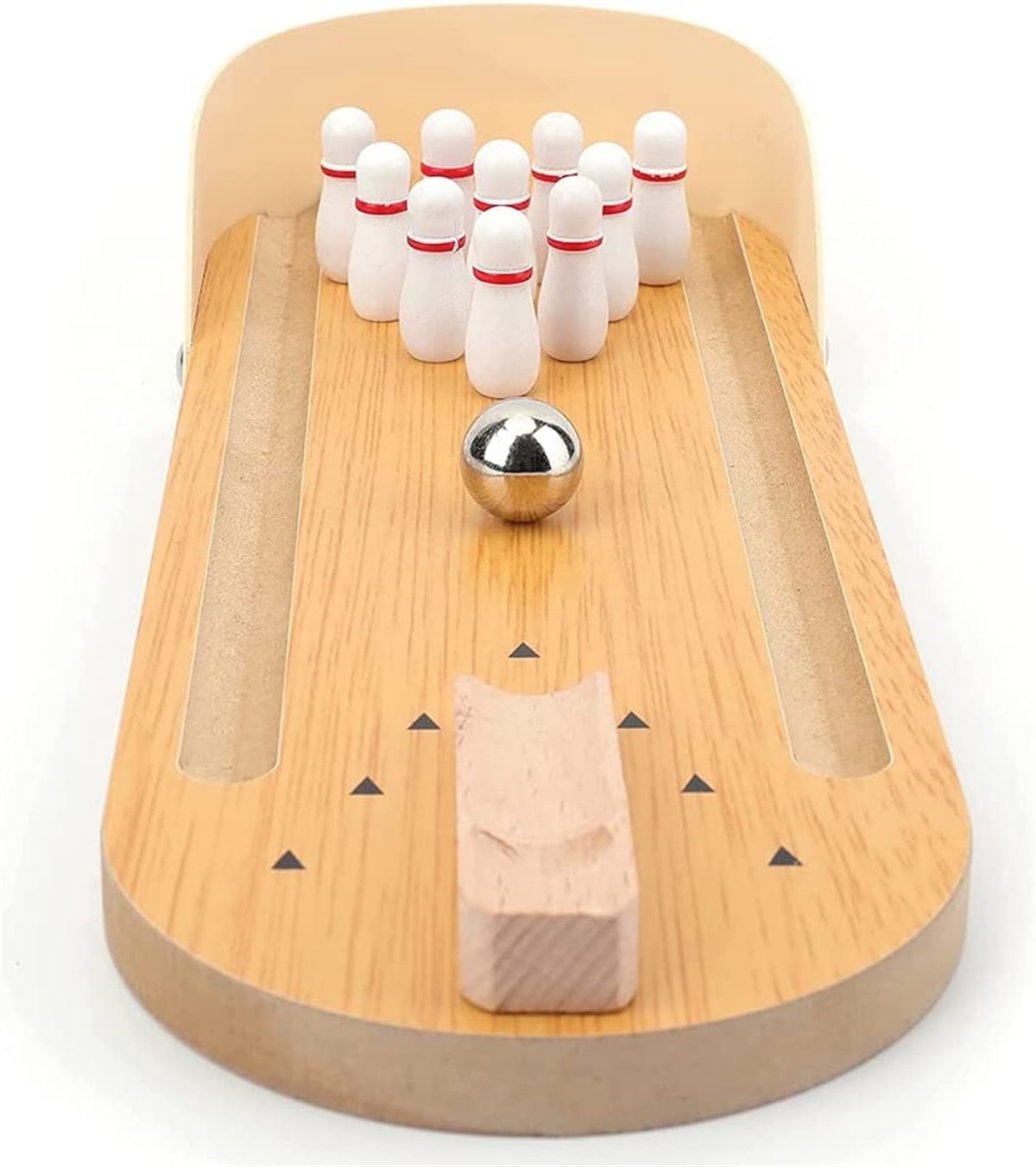 Casewin Mini Bowling Game, Wooden Mini Tabletop Bowling Game, Indoor ...