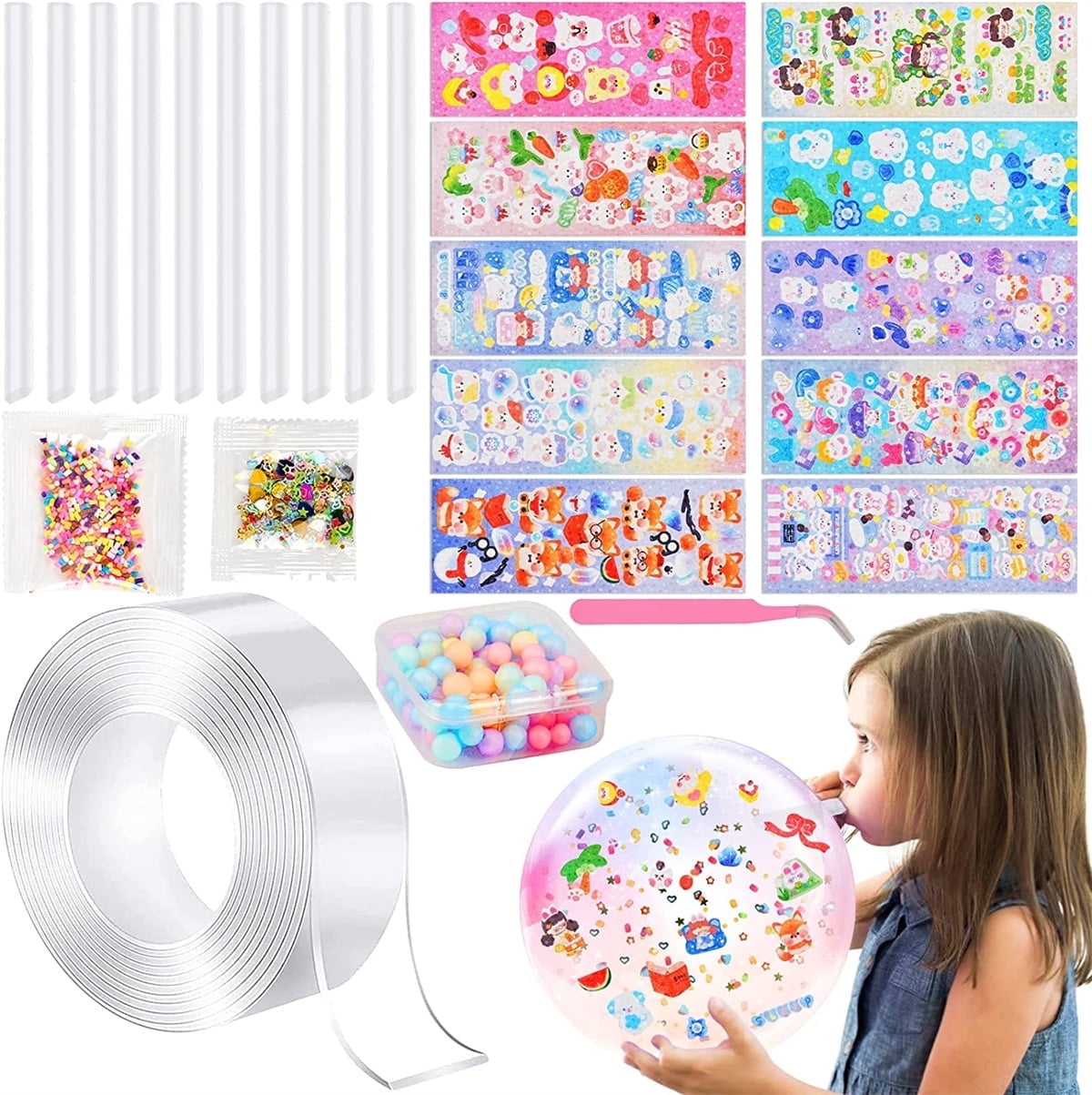 Casewin Nano Bubble Tape Kit, Double Sided Elastic Craft Toy with ...