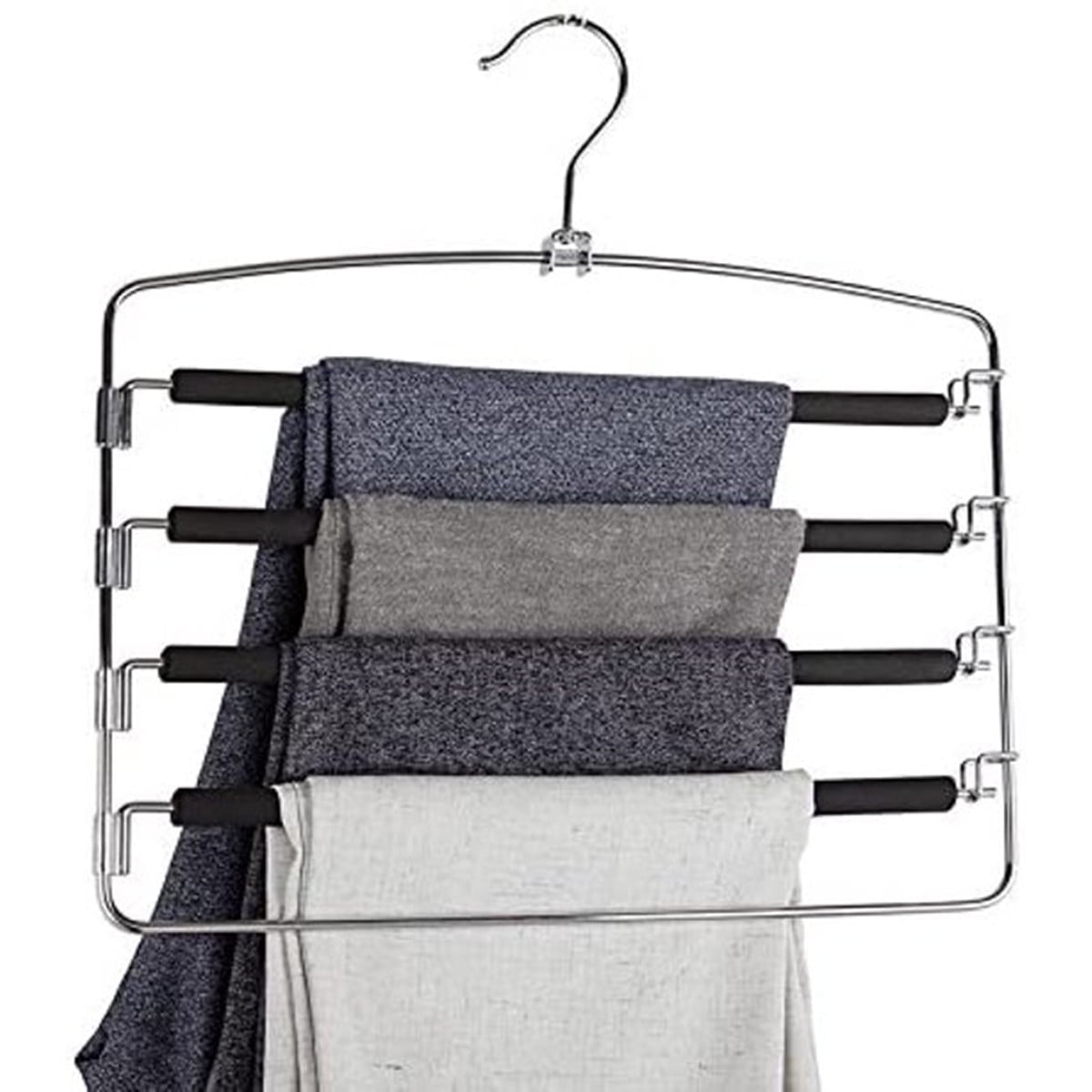Casewin Pants Hangers Non Slip 1 Pack Space Saving Hangers Multi-Layer ...