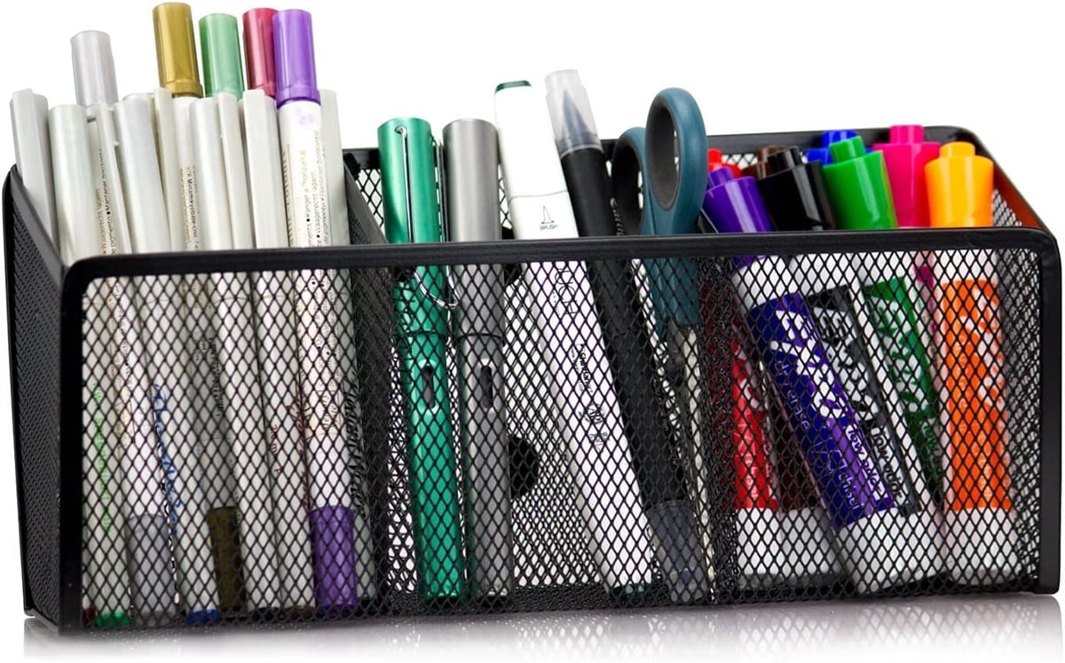 Casewin Pen Holder for Desk, Magnetic Pencil Holder for Desk, Desk ...