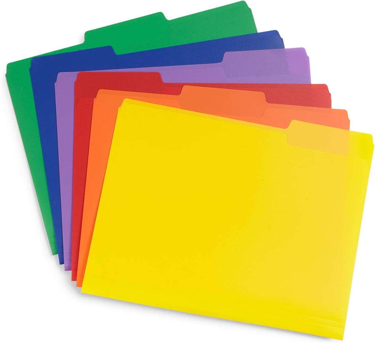Casewin Office Supplies: Set of 12 Heavy Duty Plastic File Folders, 1/3 ...