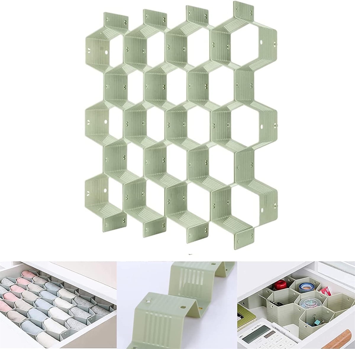 Casewin Plastic Honeycomb Drawer Organiser, Drawer Organizer Dividers ...