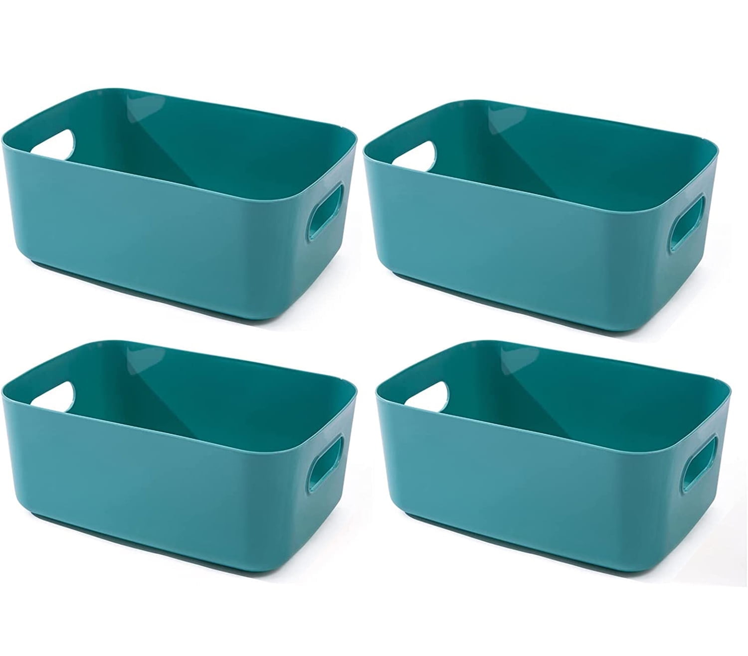 Casewin Quality Plastic Storage Boxes-4 Pcs Green Bathroom Storage ...