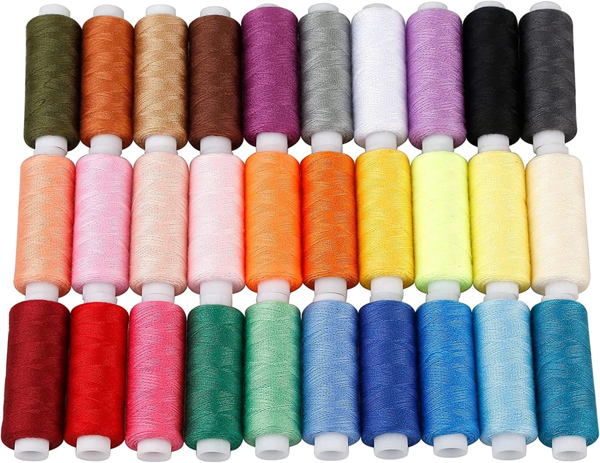 Casewin Sewing Thread Assortment Coil 30 Color 250 Yard Each Polyester ...