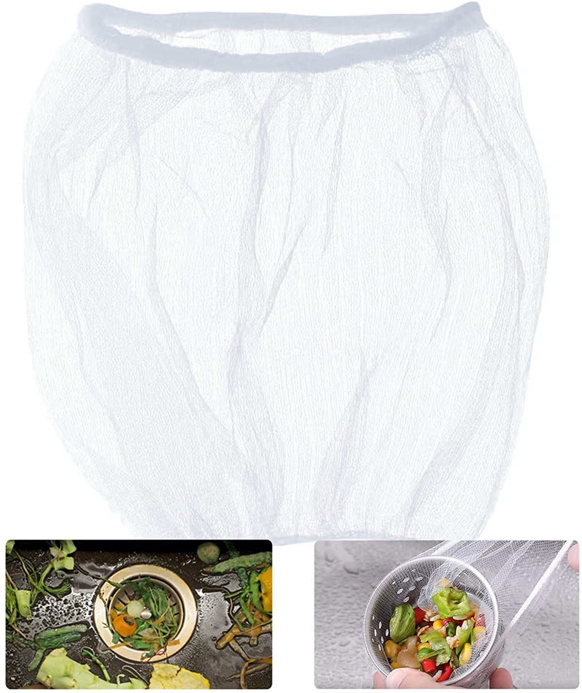 Casewin Sink Filter Strainer, 100 Pcs Disposable Sink Filter Bag, Mesh ...