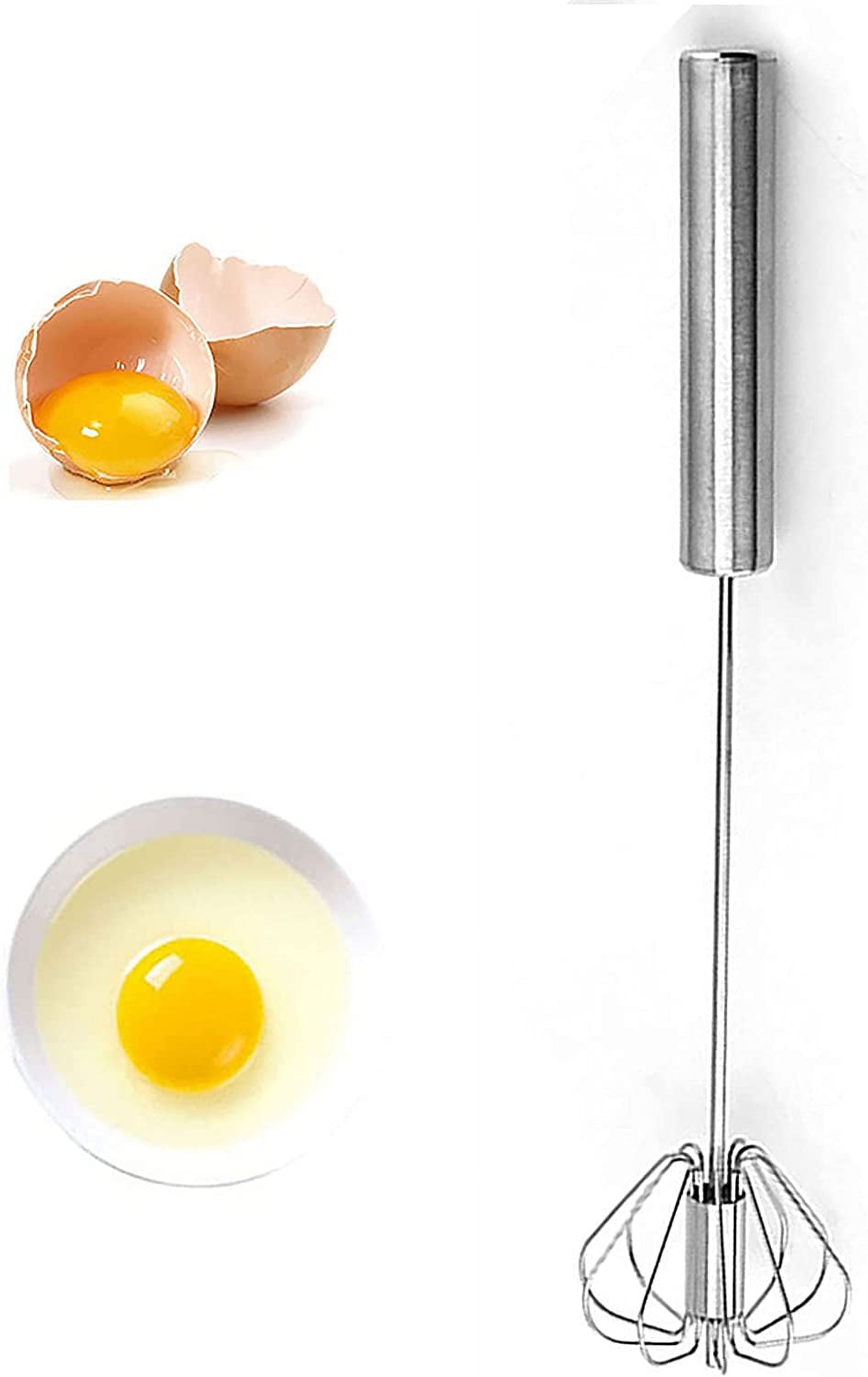 Casewin Stainless Steel Semi-Automatic Whisk Handhold Push-Type Egg ...
