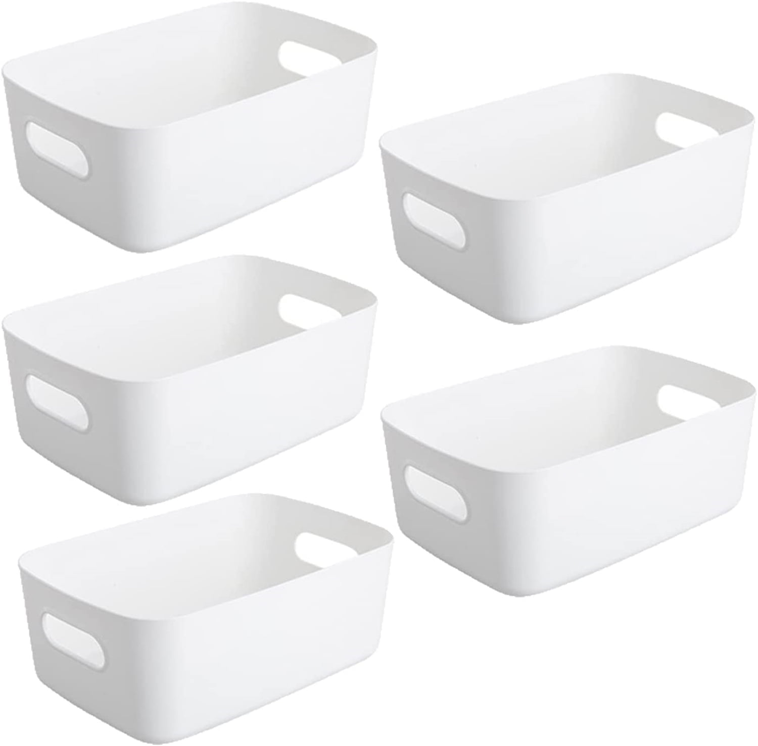 Casewin Storage Boxes | White Rectangular Kitchen Organiser Storage Box ...