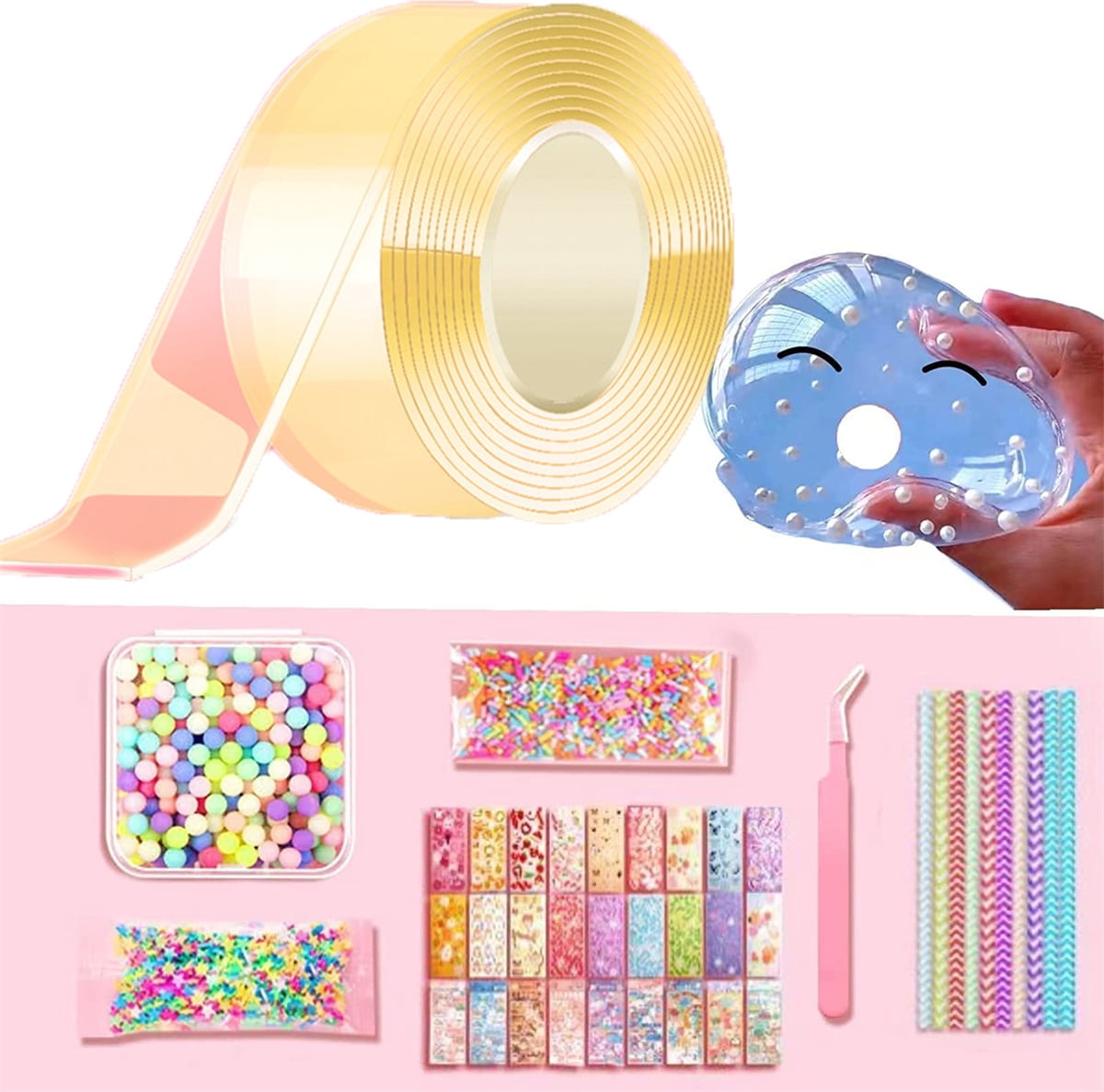 Casewin Tape Bubble Toys Kit, Nano Bubble Tape, Blowable Bubble Tape ...